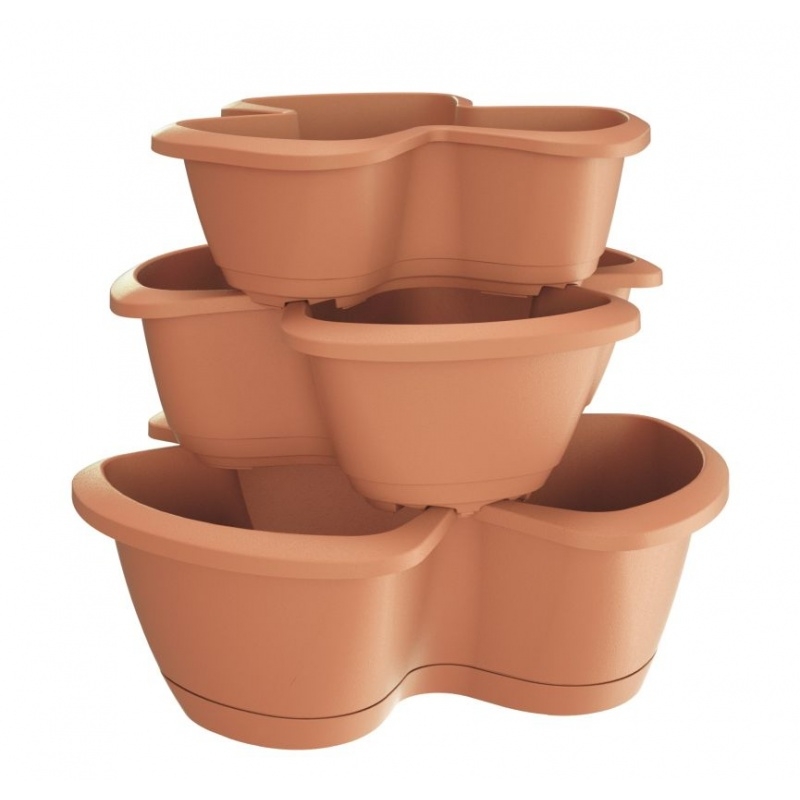 "Respana Trio" triple-pot herb planters - 35 + 40 + 47 cm - set of 3 ...