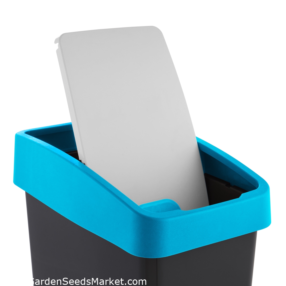 25-litre blue Magne dustbin with a press-to-open lid – Garden Seeds ...