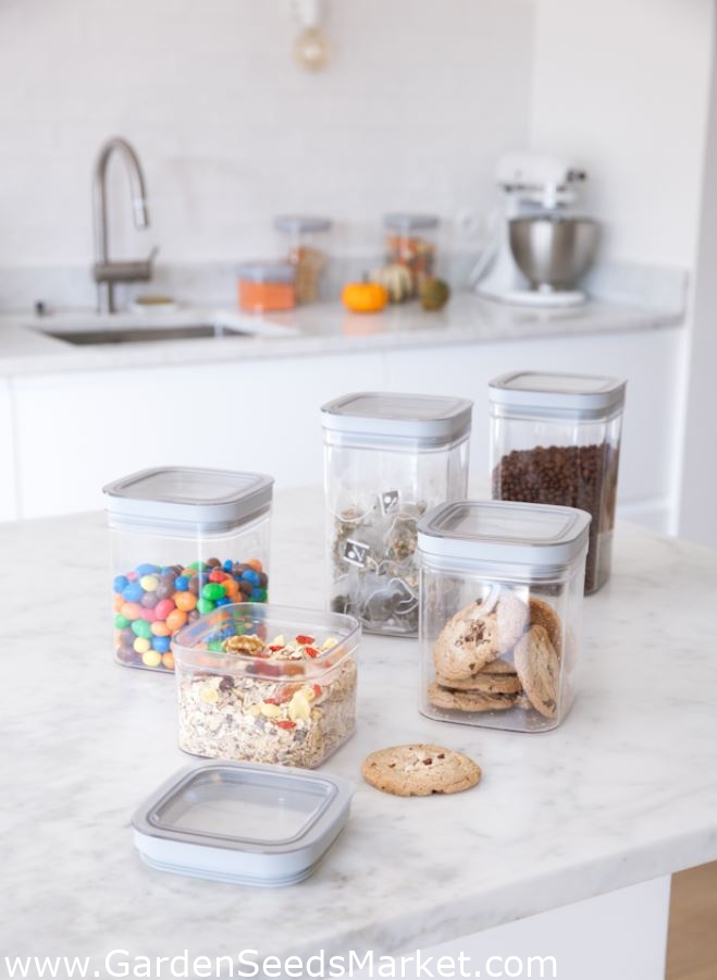 Dry goods container, storage box - Dry Cube - 1.8 litre - grey – Garden ...