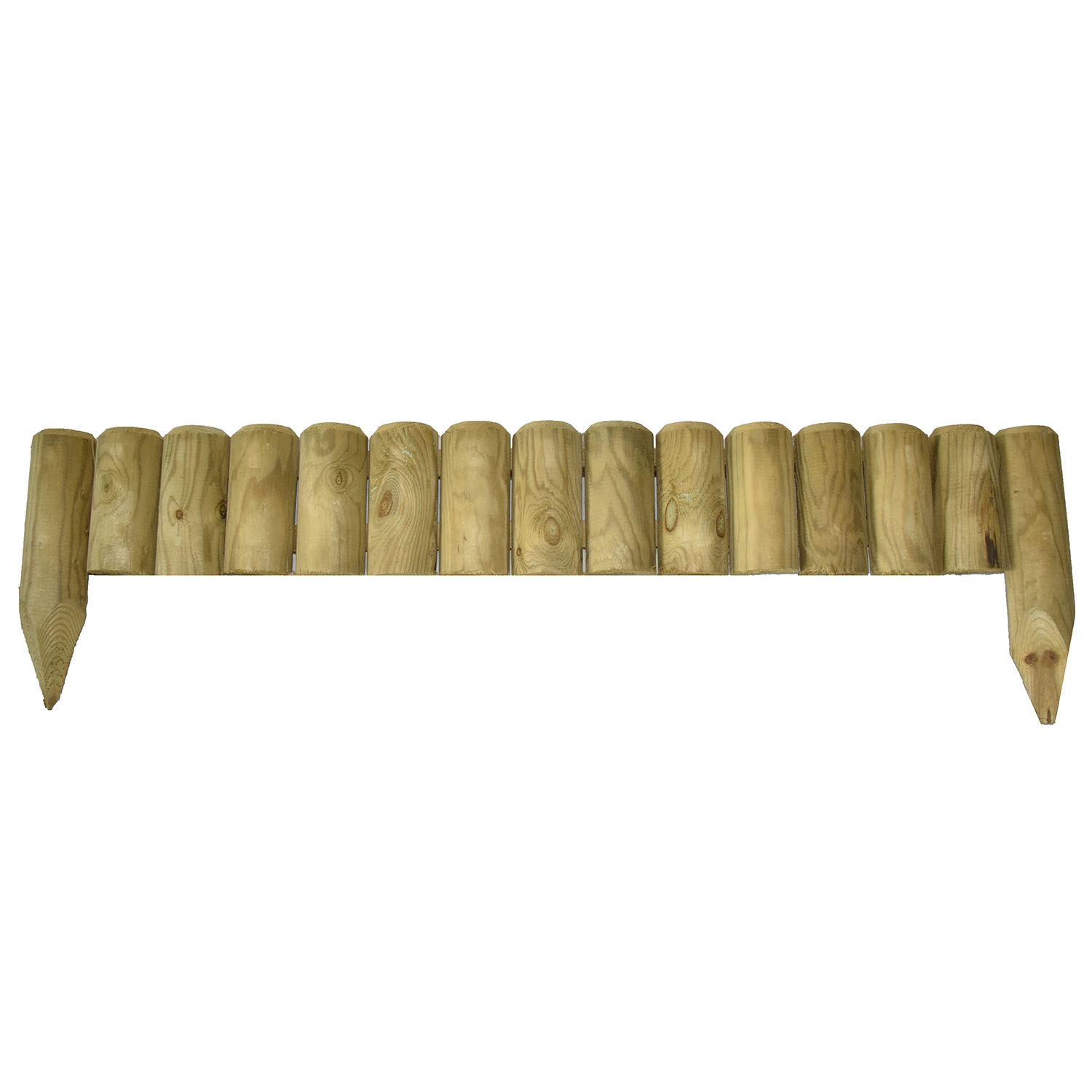 Half-log picket fence edging 105 x 15 cm – Garden Seeds Market | Free ...