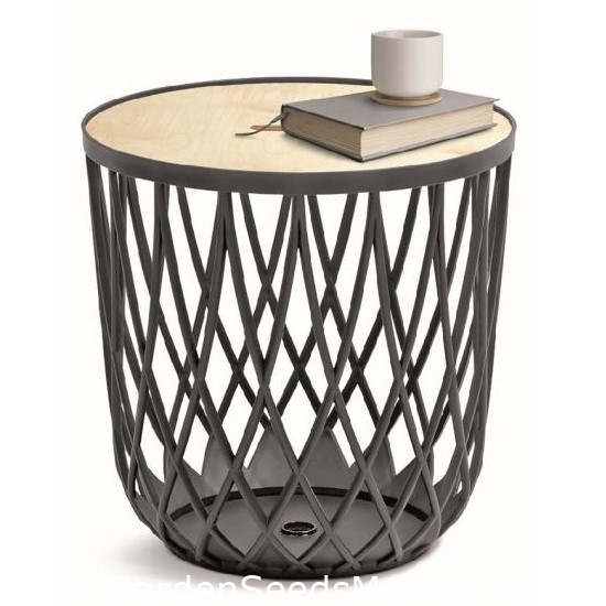 Multi-purpose table - storage bin UNIQUBO - 55 litres - anthracite grey ...